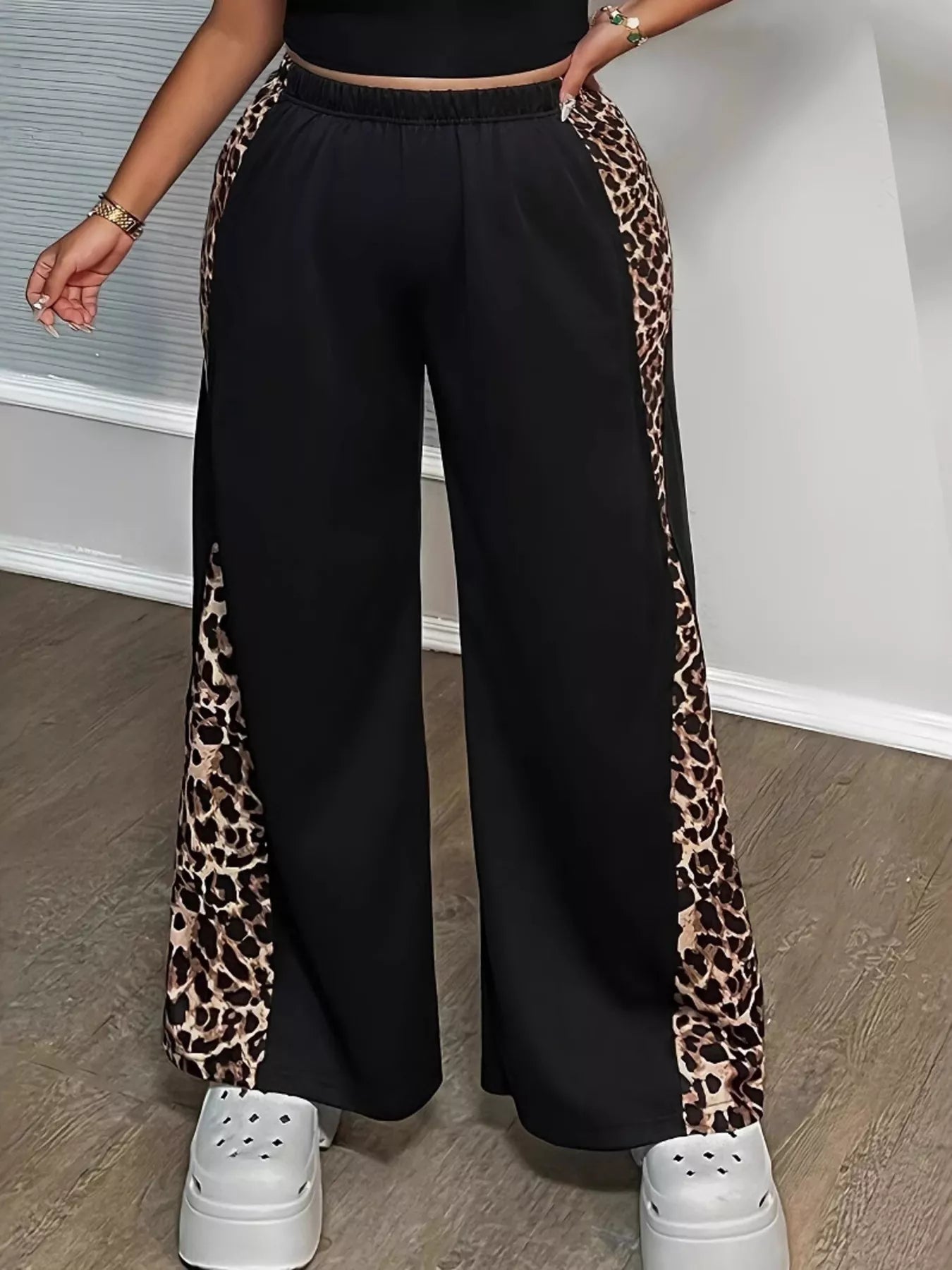 Plus Size Leopard Print Wide Leg Pants – Sparkled Leopard Boutique