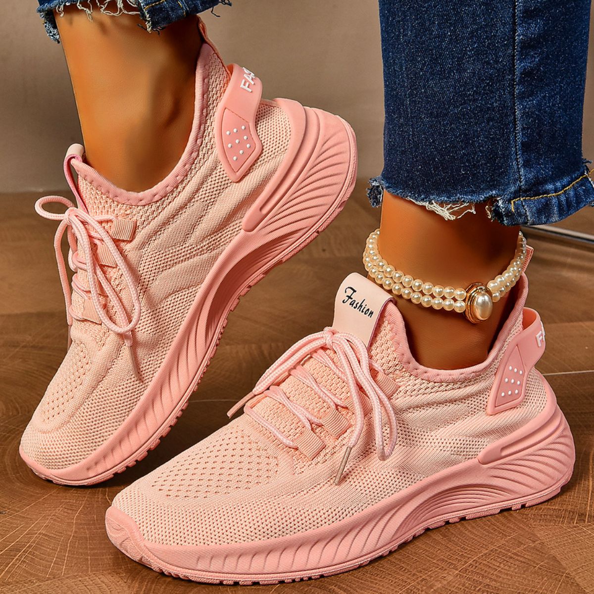 Round Toe Mesh Platform Athletic – Sparkled Leopard Boutique